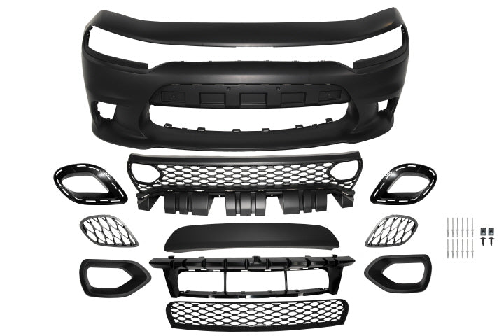 2015-2023 Dodge Charger SRT-8 Hellcat Style Front Bumper w/ Air Cover ...