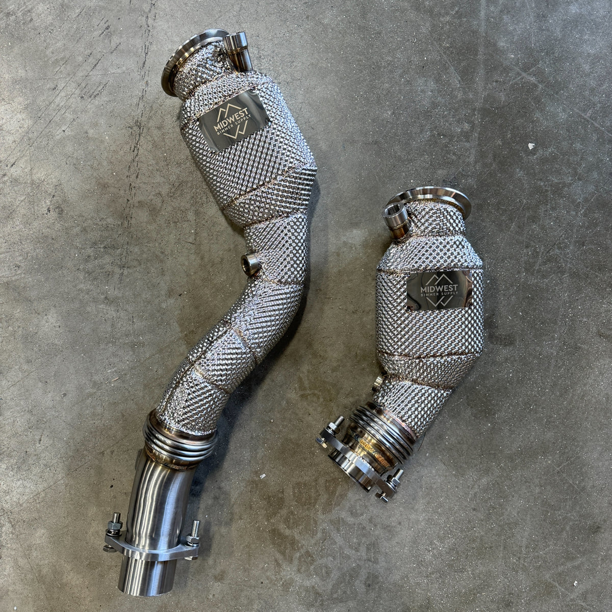 S55 Catted Downpipes w/heatshield - F80 M3 | F82/F83 M4 | F87 M2C ...